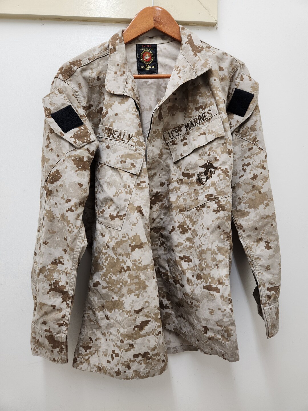 Military Issued USMC Tan Digital Shirt/blouse With Patches - Etsy