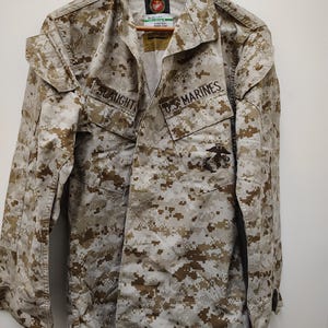 Military Issued USMC Tan Digital Shirt/blouse With Patches - Etsy