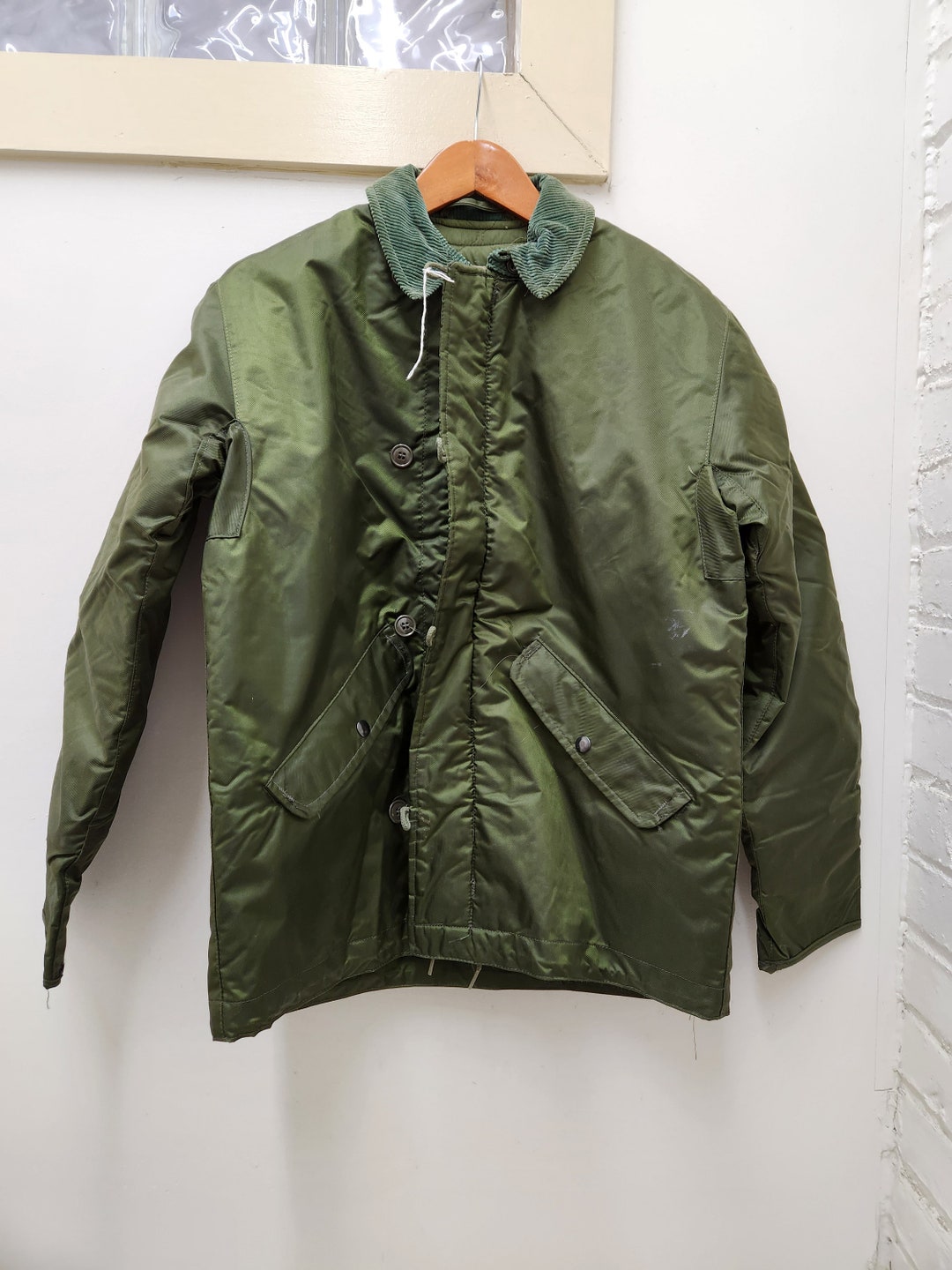 Vintage Military Issued OD Green Extreme Cold Weather Permeable Jacket ...