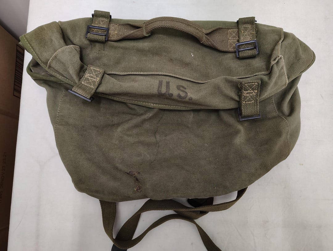 Vintage Military Issued World War 2 Era OD Green Canvas Cargo Bag - Etsy
