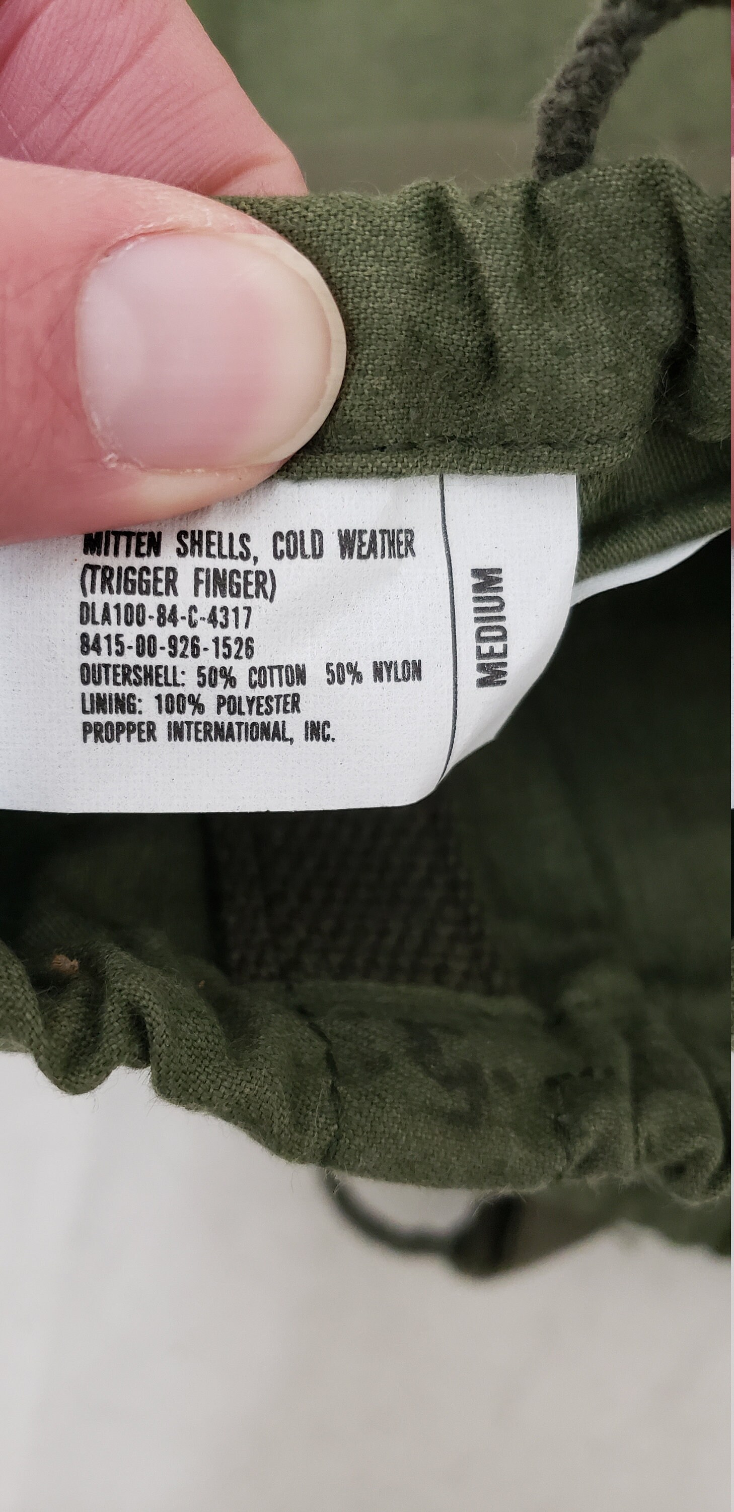 Vintage Military Issued Mitten Shells With Trigger Finger-new | Etsy