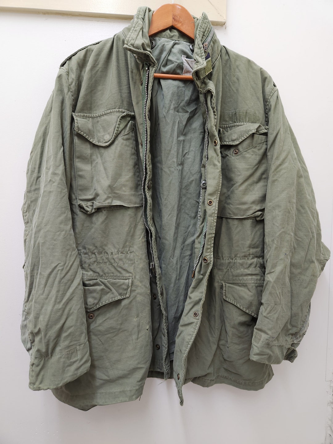 Vintage Military Issued Vietnam War Era OD Green M65 Field Jacket-ml - Etsy