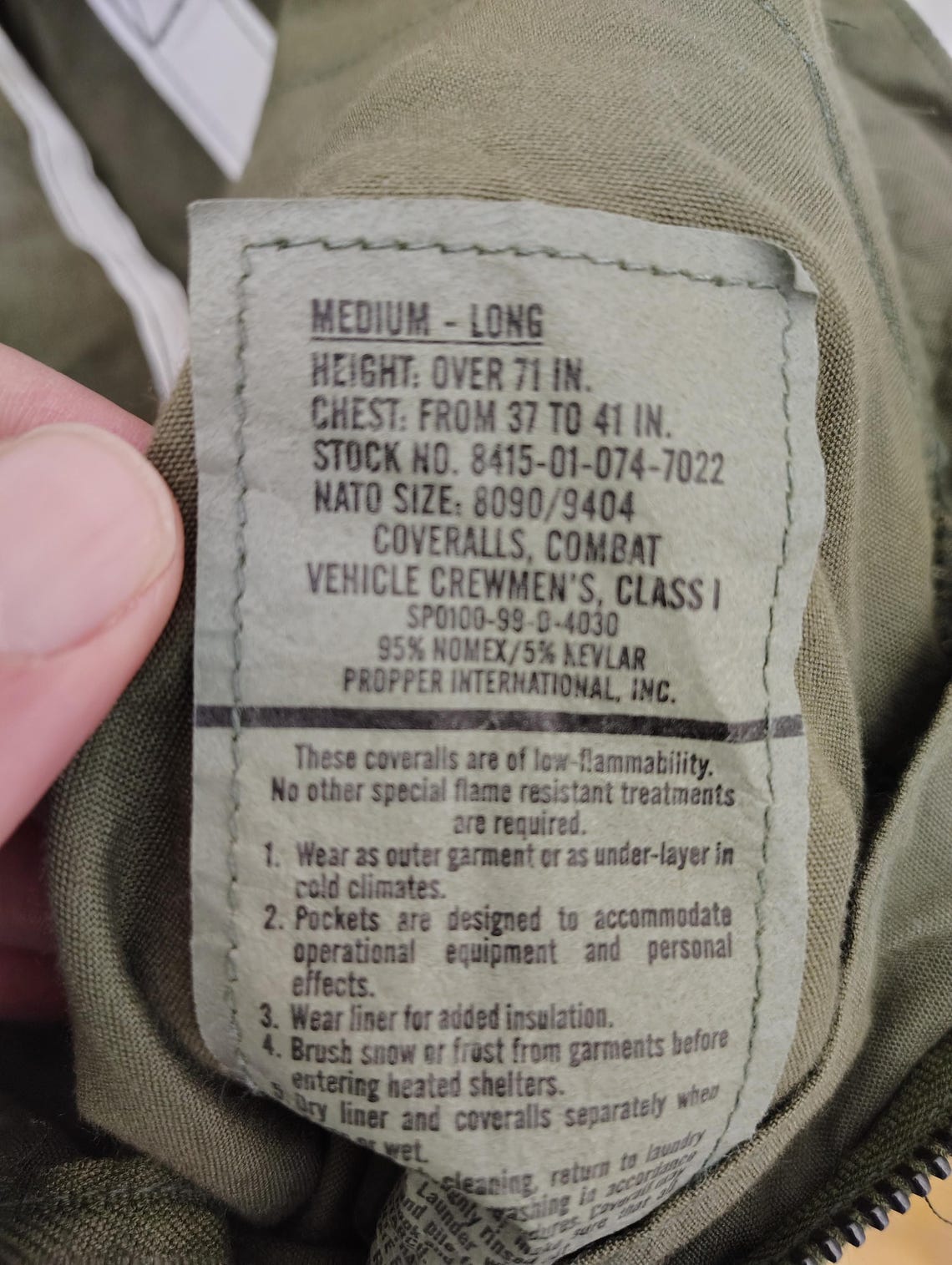 Vintage Military Issued Men's OD Green CVC Coverall's-ml - Etsy