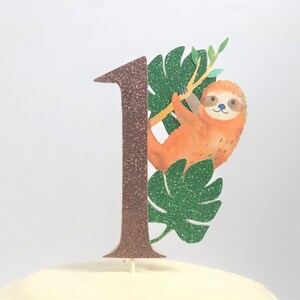 Sloth Cake Topper Birthday, Personalized, Sloth Birthday Party, Sloth ...