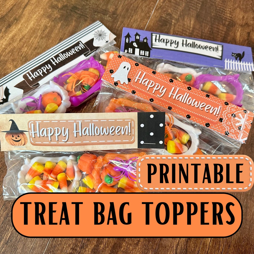 Halloween Treat Bag Topper Printable, Halloween Treat Bag Toppers ...