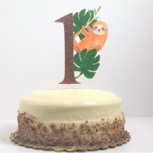 Sloth Cake Topper Birthday, Personalized, Sloth Birthday Party, Sloth ...
