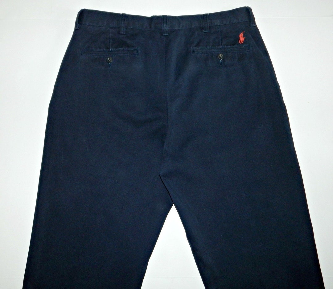 Ralph Lauren Navy Blue Prospect Pants, Mens 34 by 33 Inches, Vintage ...