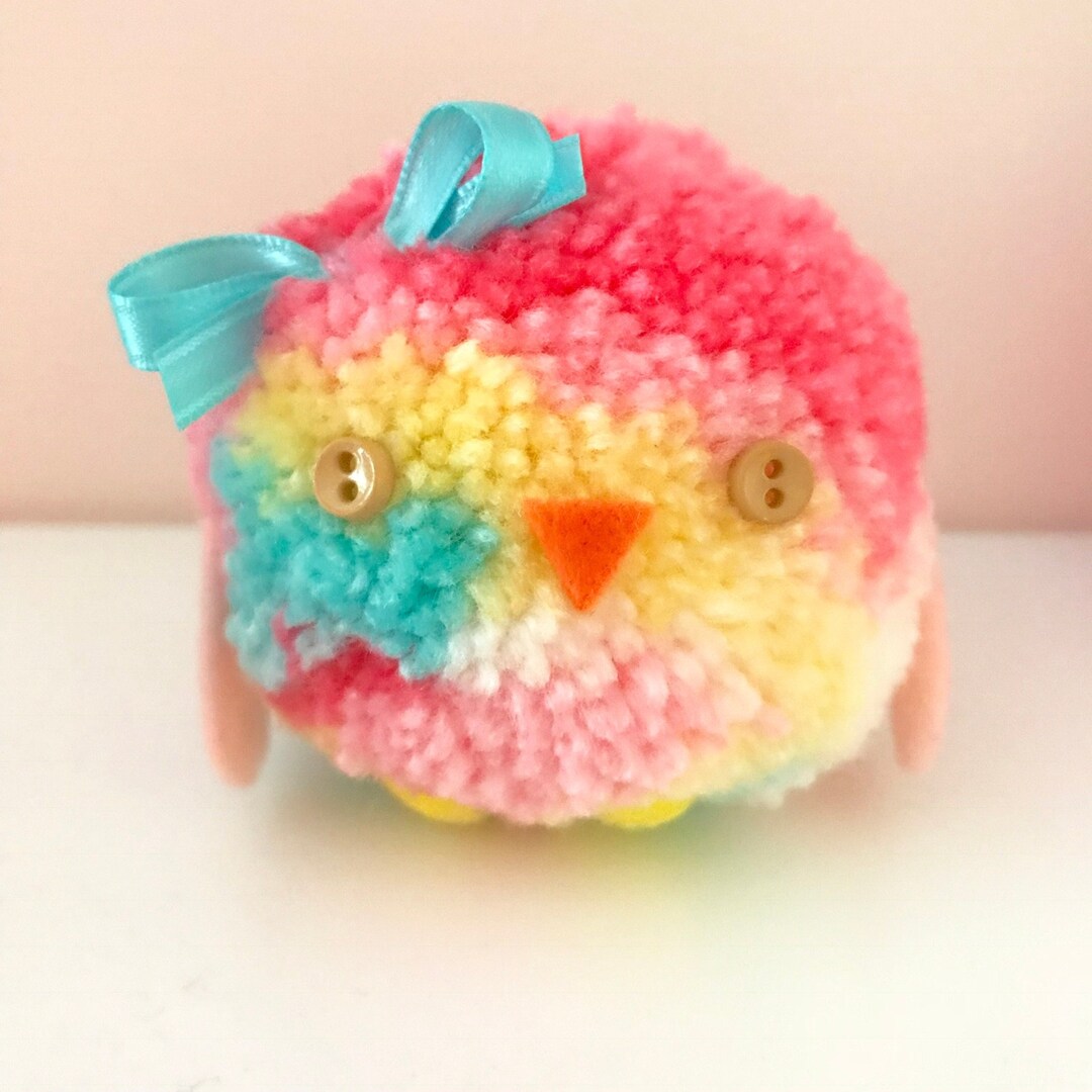 Handmade Pippy Bird Plushie – Kawaii Pom Pom Charm - Jillian's Cookie ...