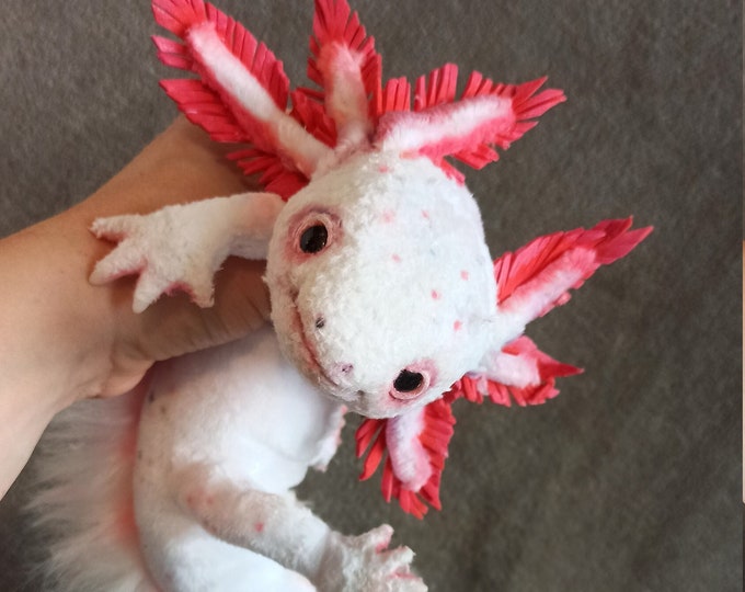 Cute Axolotl Poseable Art Doll, OOAK Creature - Etsy