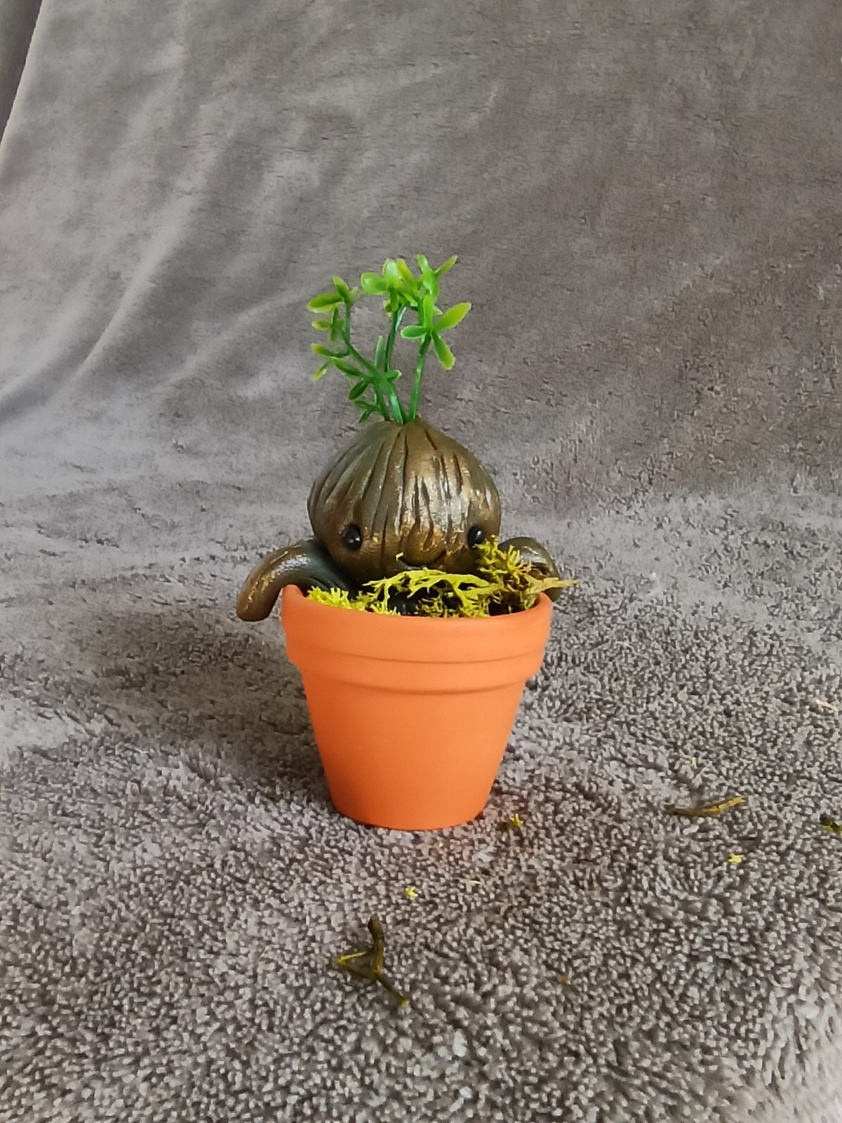 Dolls & Miniatures Art Dolls very small plant figurine tiny polymer ...