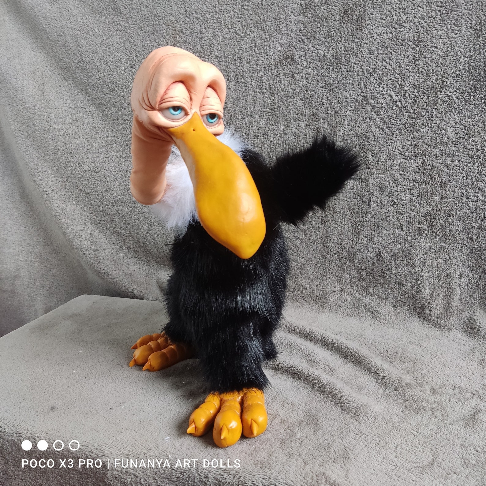 Cartoon Vulture Beaky Buzzard poseable Art Doll Ooak - Etsy