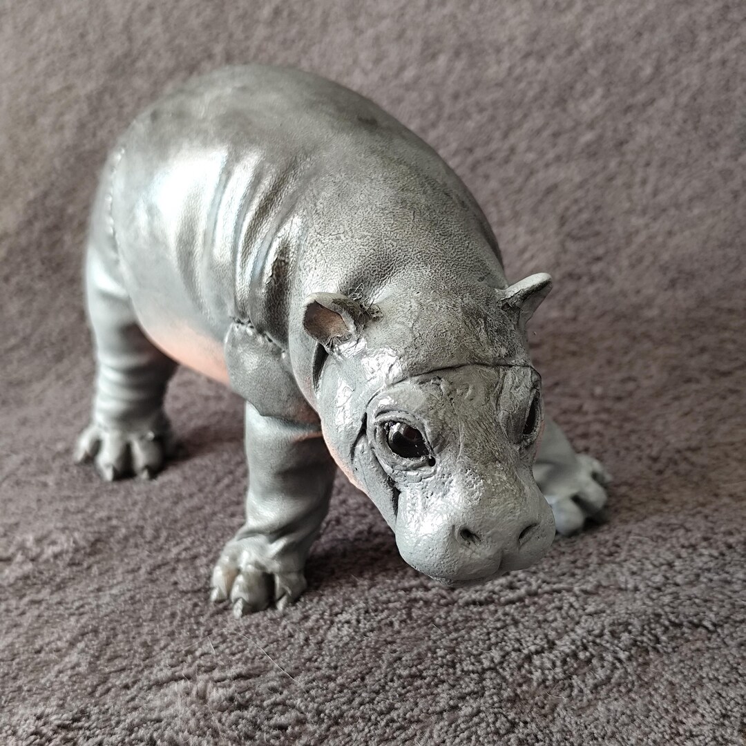 Mini Baby Pygmy Hippopotamus 2, Poseable Doll, Realistic Animal, Ooak ...