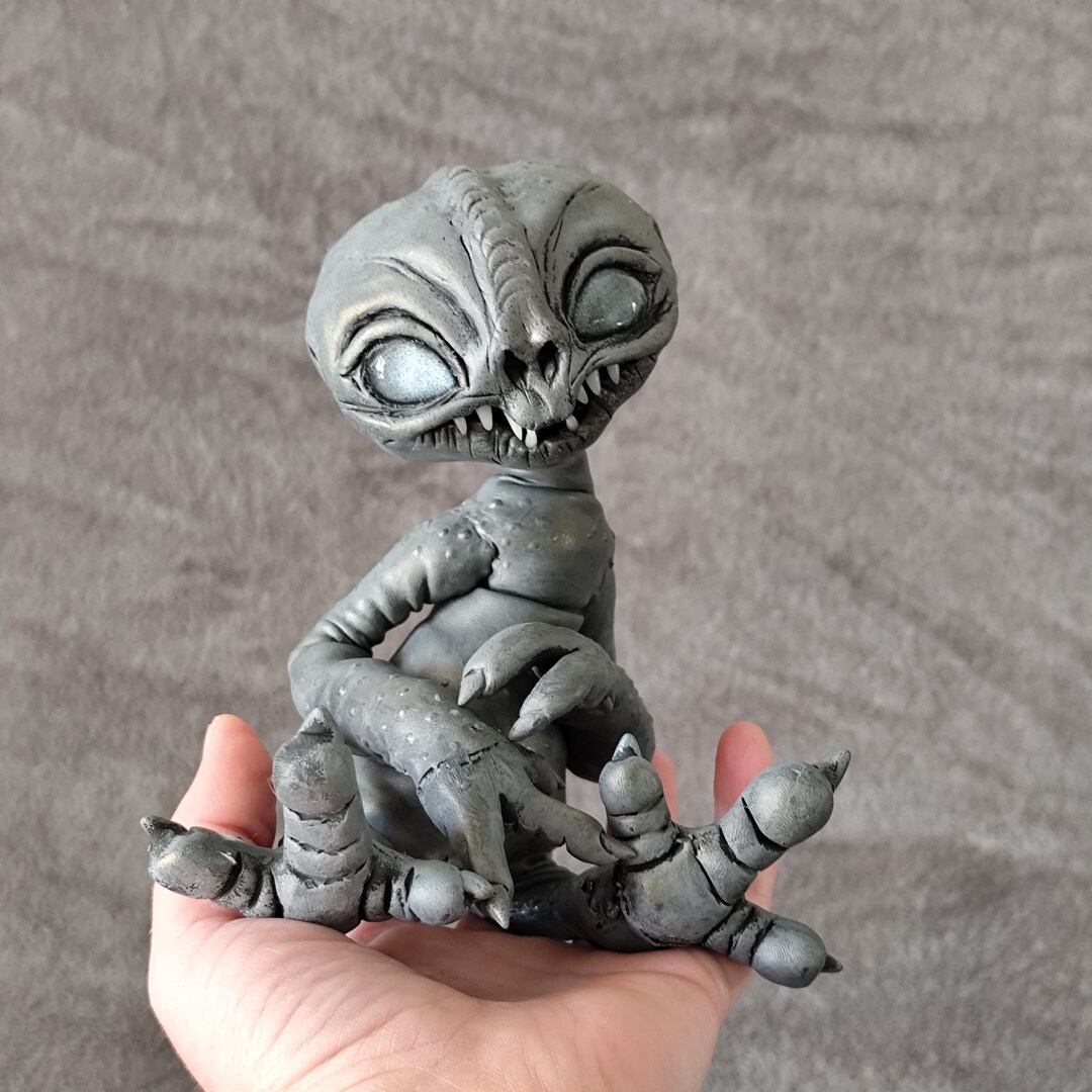 Alien, Fantasy Creature Poseable Art Doll, Troll, OOAK Fantasy Creature ...