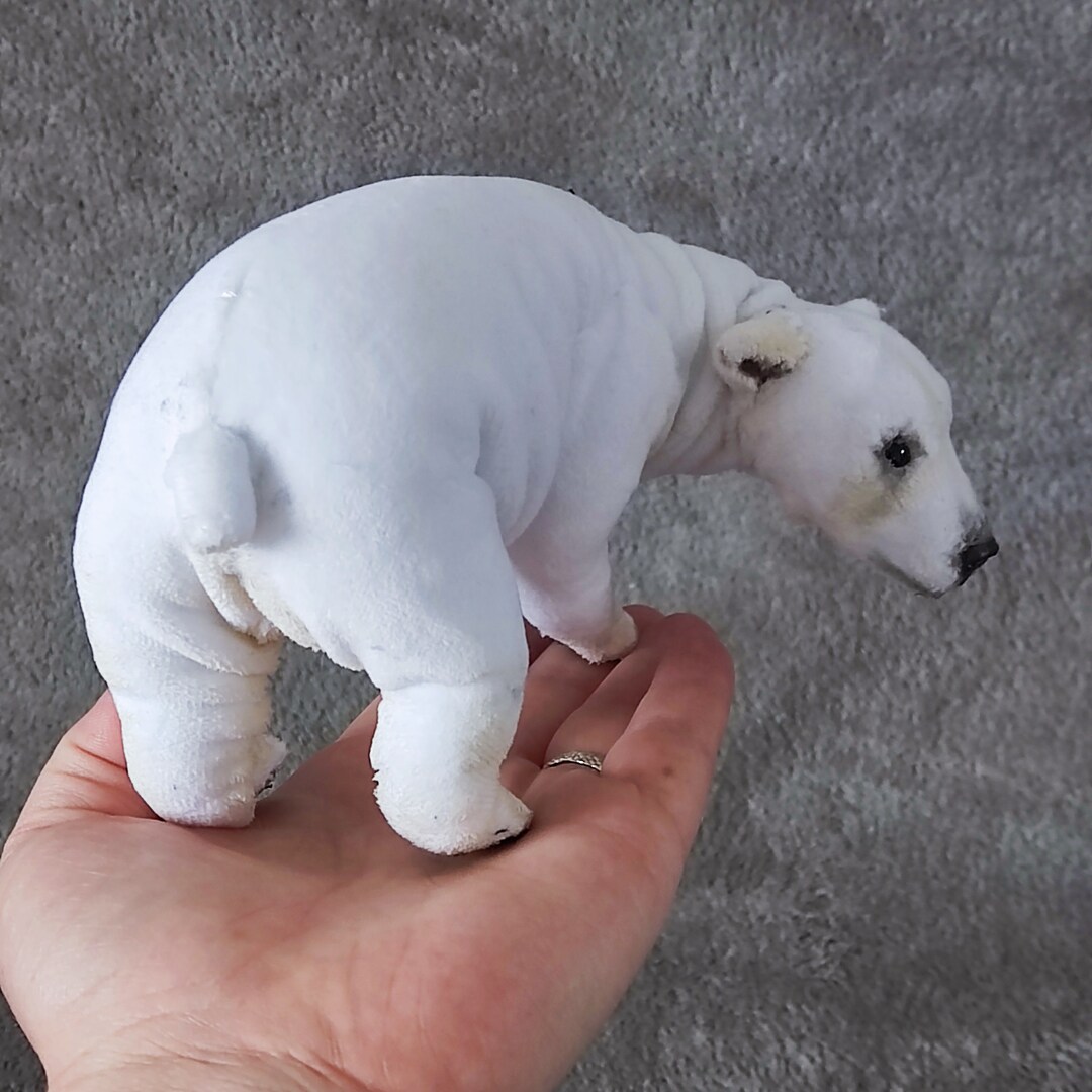 Pocket Teddy Polar Bear, Realistic Bear Art Doll Animal - Etsy