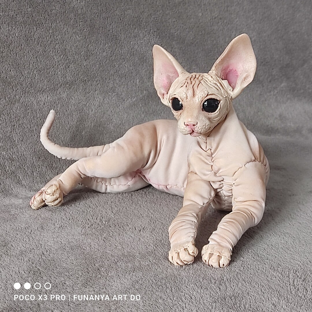 Sphynx Cat, Poseable Art Doll, Very Flexible Realistic Animal Doll - Etsy