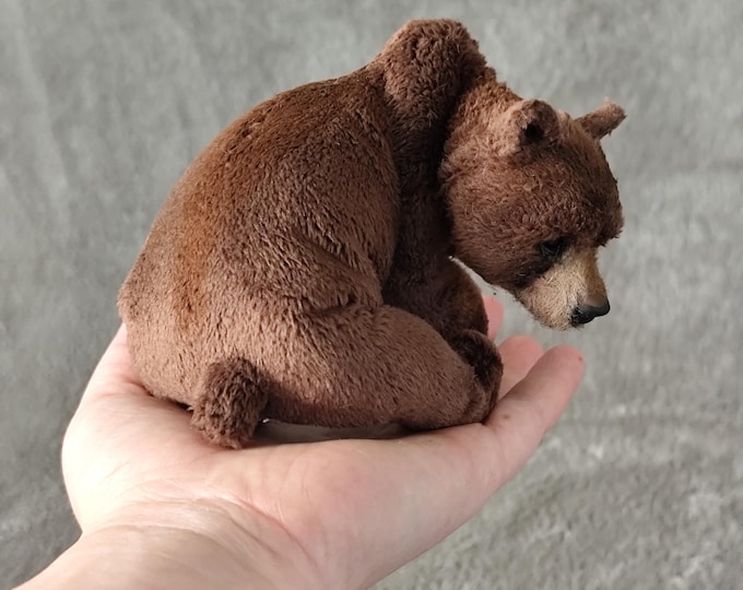 Mini Teddy Bear C, Realistic Bear Art Doll Animal - Etsy