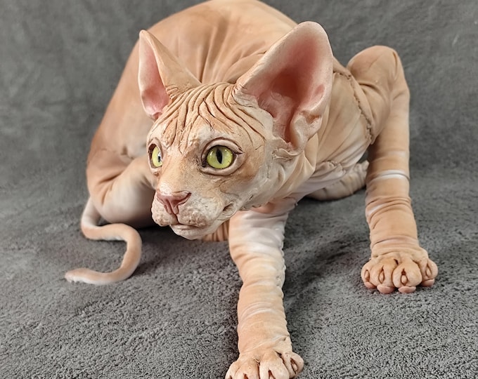 Sphynx Cat, Poseable Art Doll, Flexible Realistic Animal Doll - Etsy
