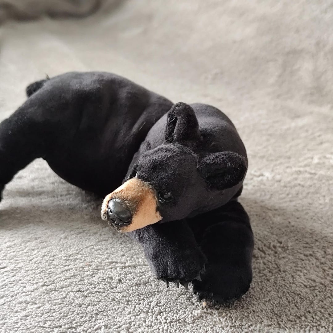 Small Black Bear2, Realistic Bear Art Doll Animal, Poseable Art Doll ...