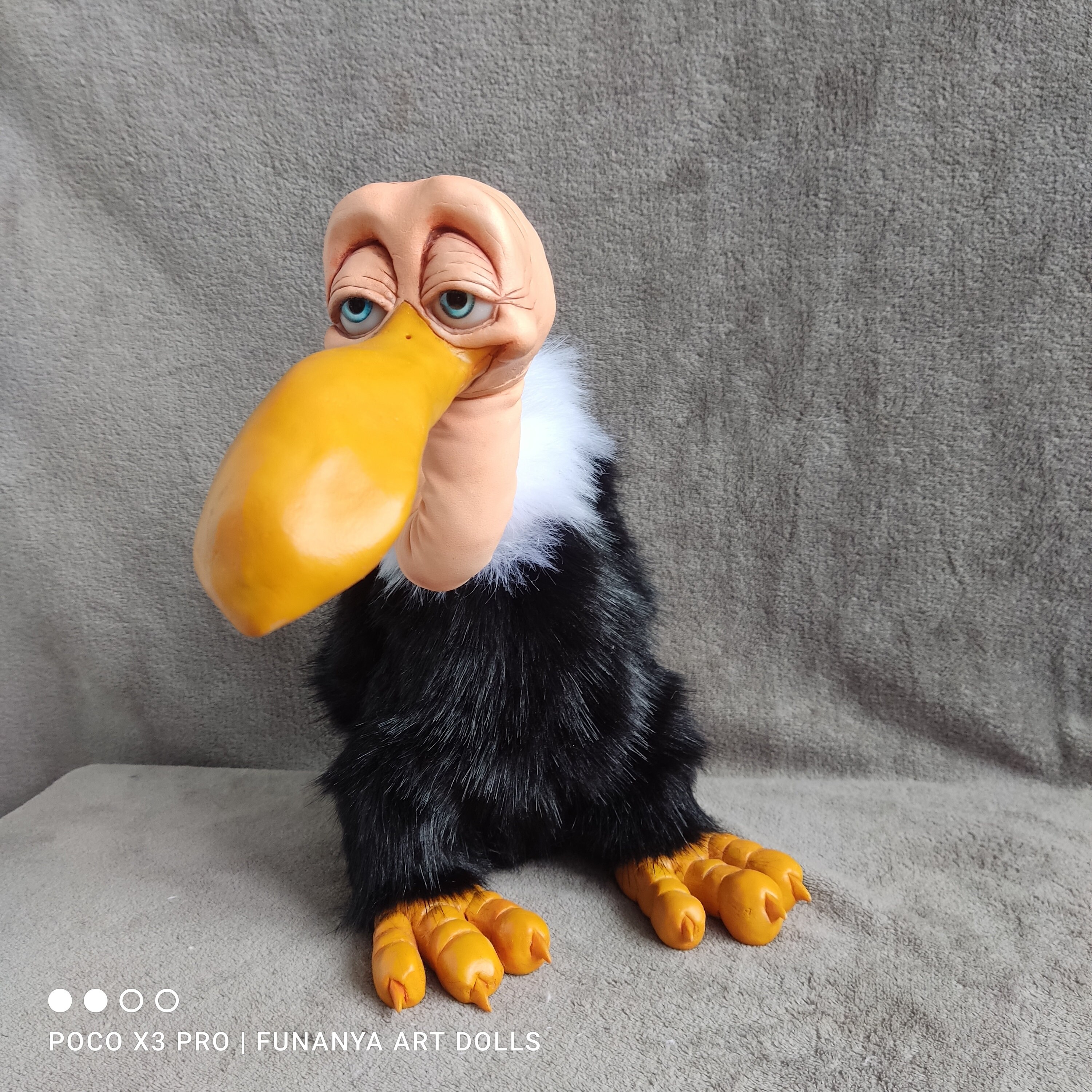 Cartoon Vulture Beaky Buzzard poseable Art Doll Ooak - Etsy