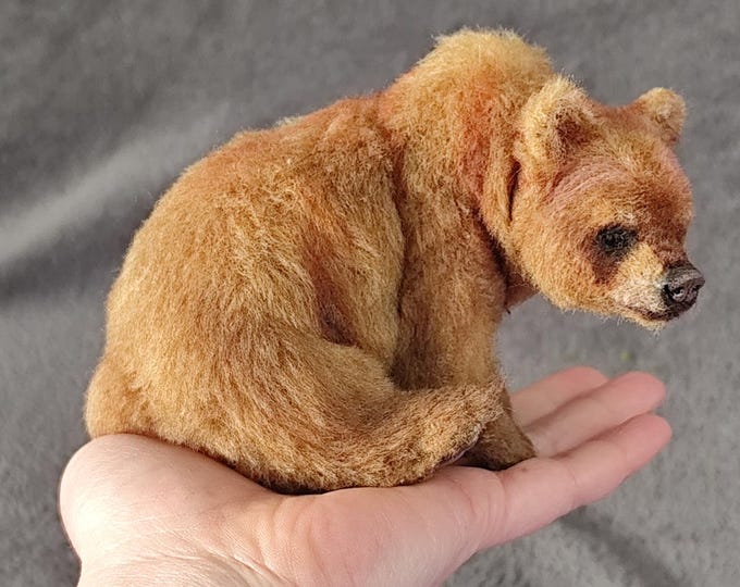 Light Brown Teddy Bear, Realistic Bear Art Doll Animal - Etsy