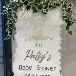 Baby Shower Acrylic Sign A2 42 X 59cms - Etsy