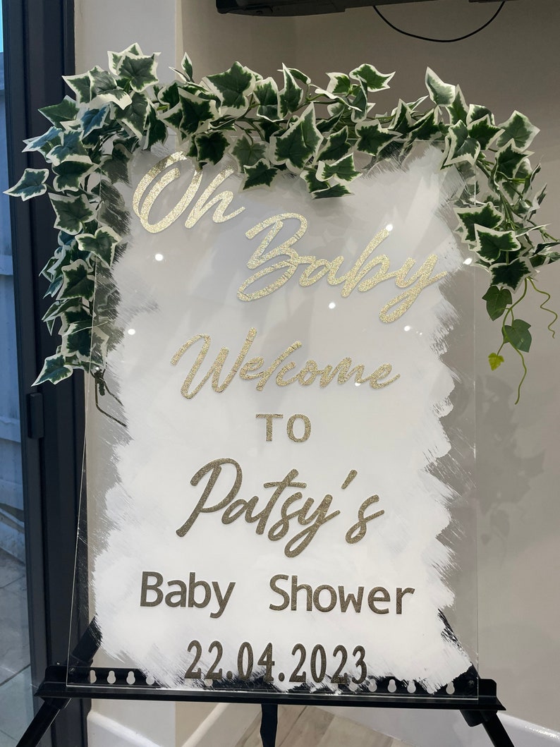 Baby Shower Acrylic Sign A2 42 X 59cms - Etsy