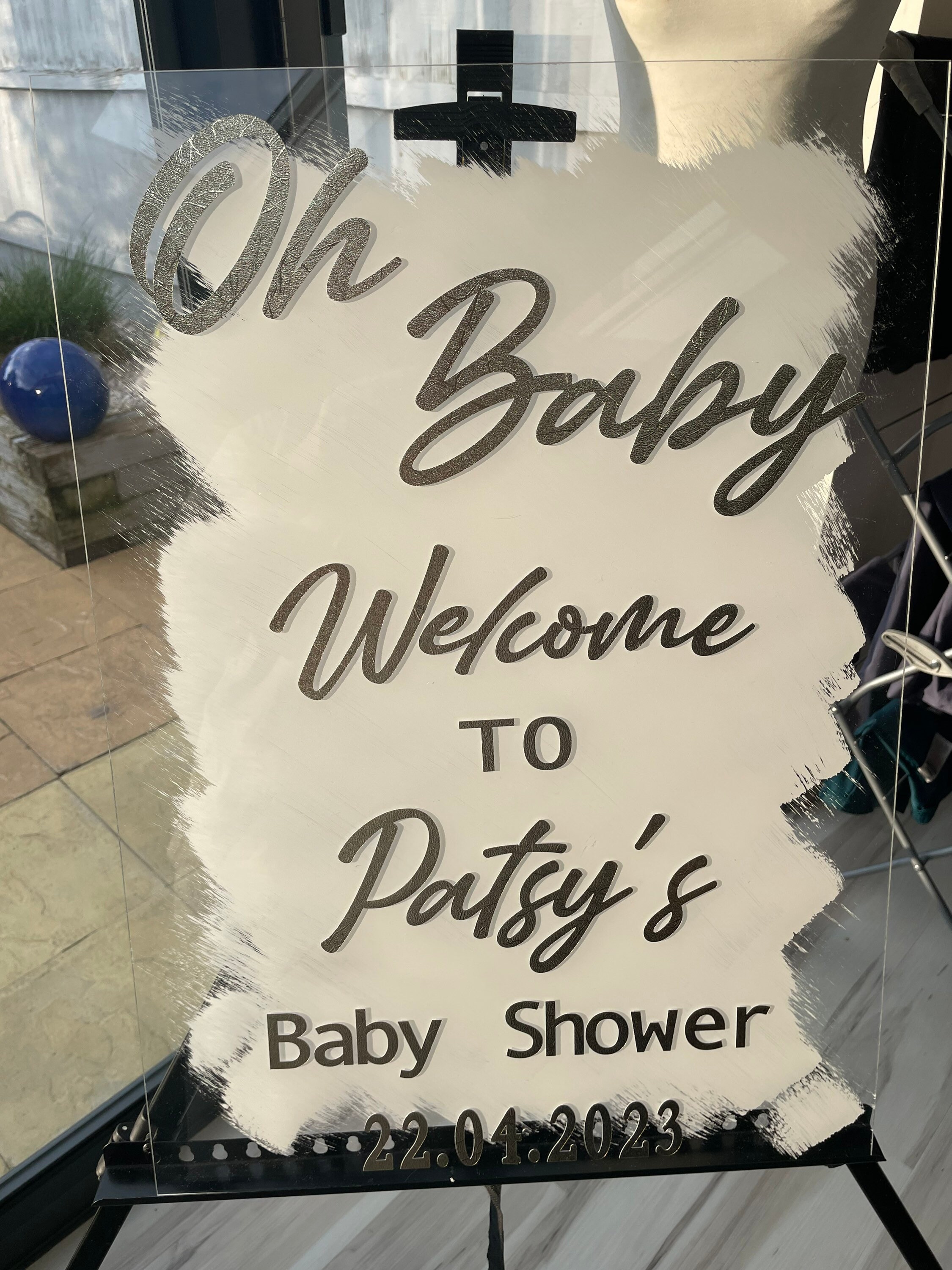 Baby Shower Acrylic Sign A2 42 X 59cms - Etsy