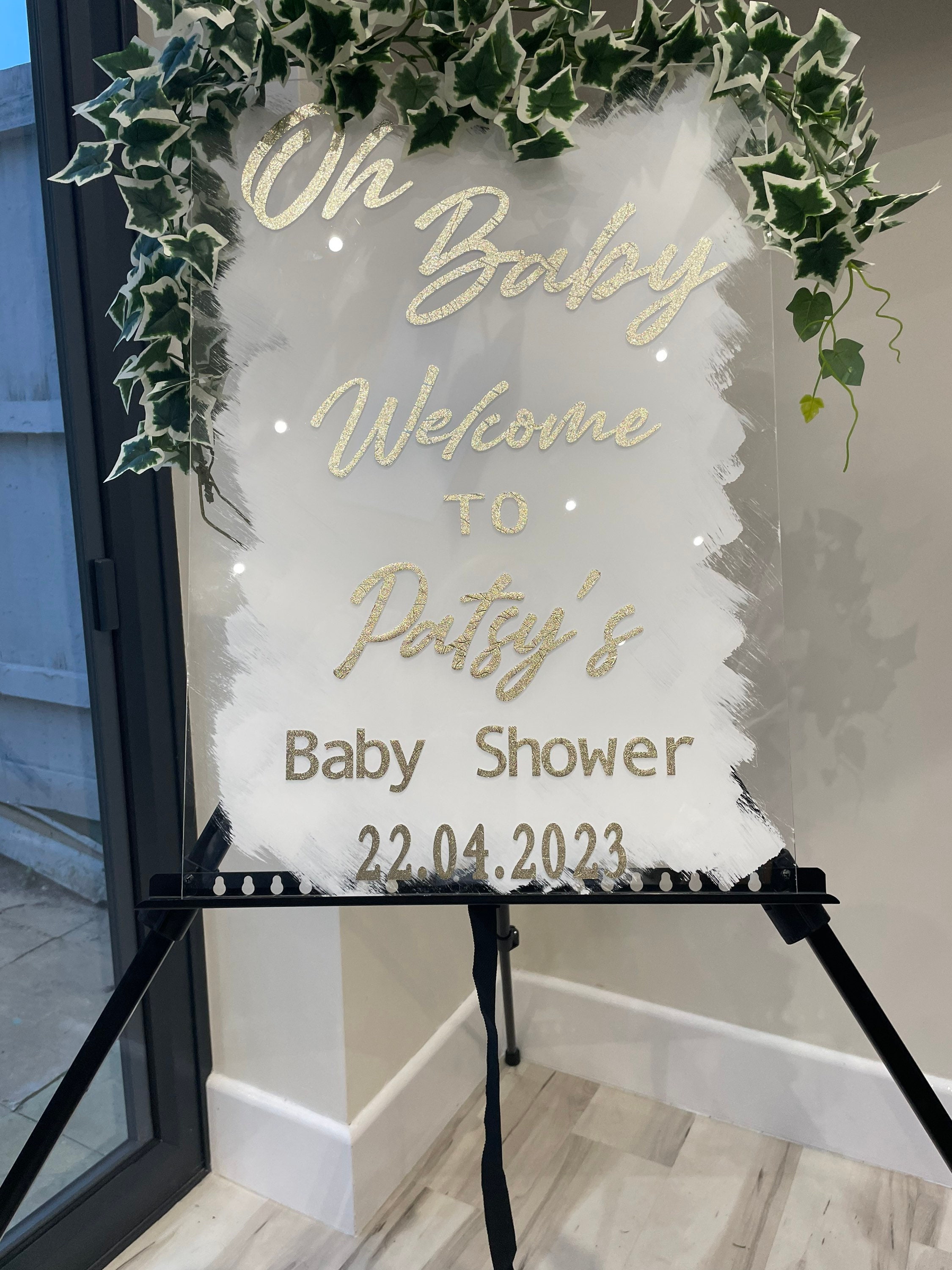 Baby Shower Acrylic Sign A2 42 X 59cms - Etsy