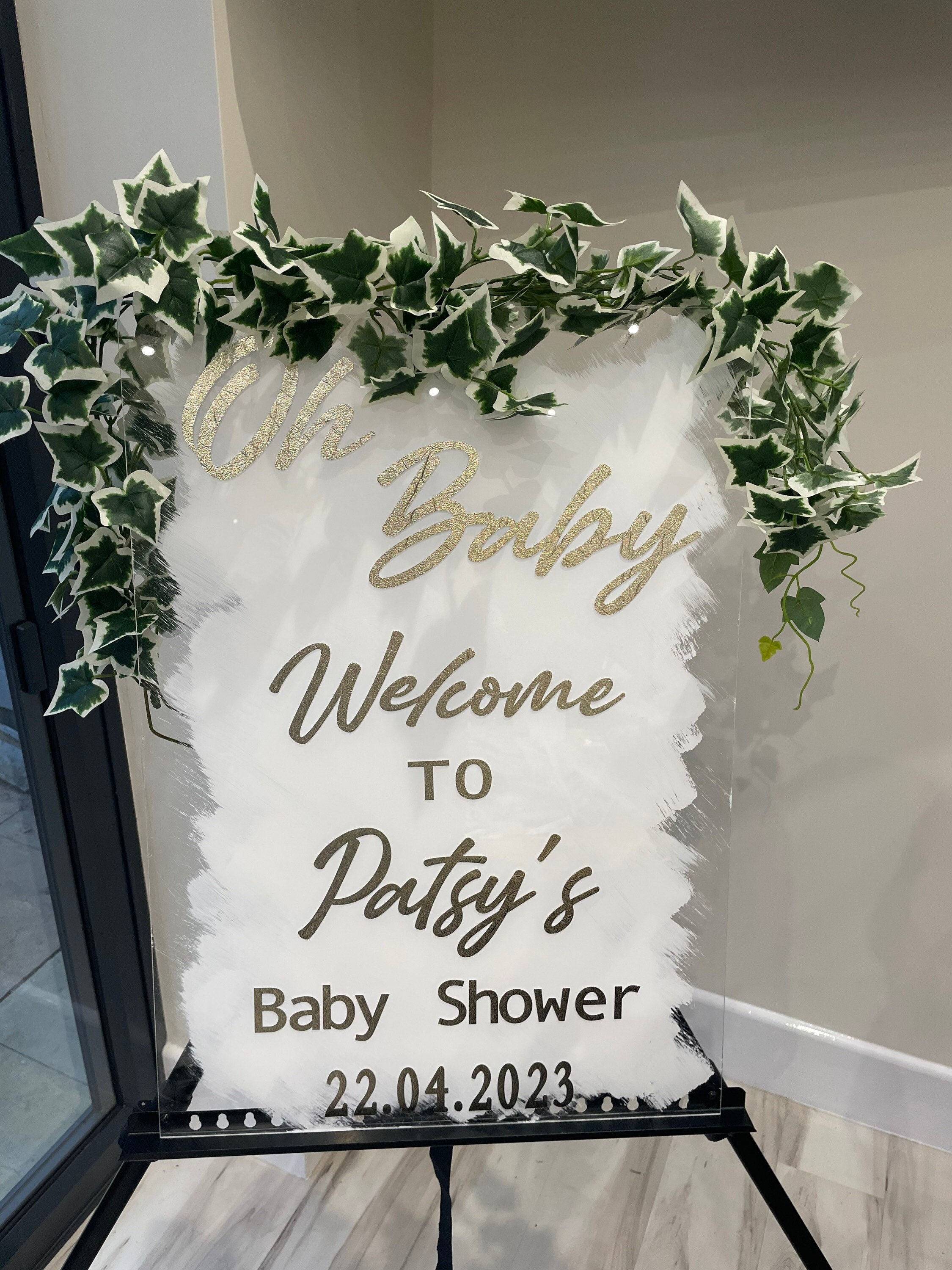 Baby Shower Acrylic Sign A2 42 X 59cms - Etsy
