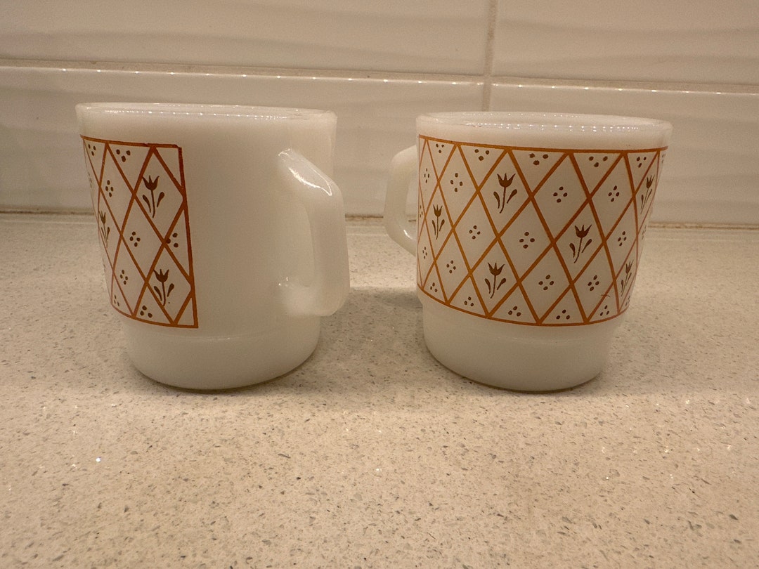 Vintage Termo-rey by Brasividro Brazilian Milk Glass Set 4 Rare 1960s ...