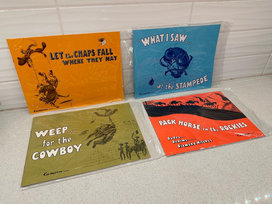 Stew Cameron Cartoon Western Art Set of Four Books - Etsy