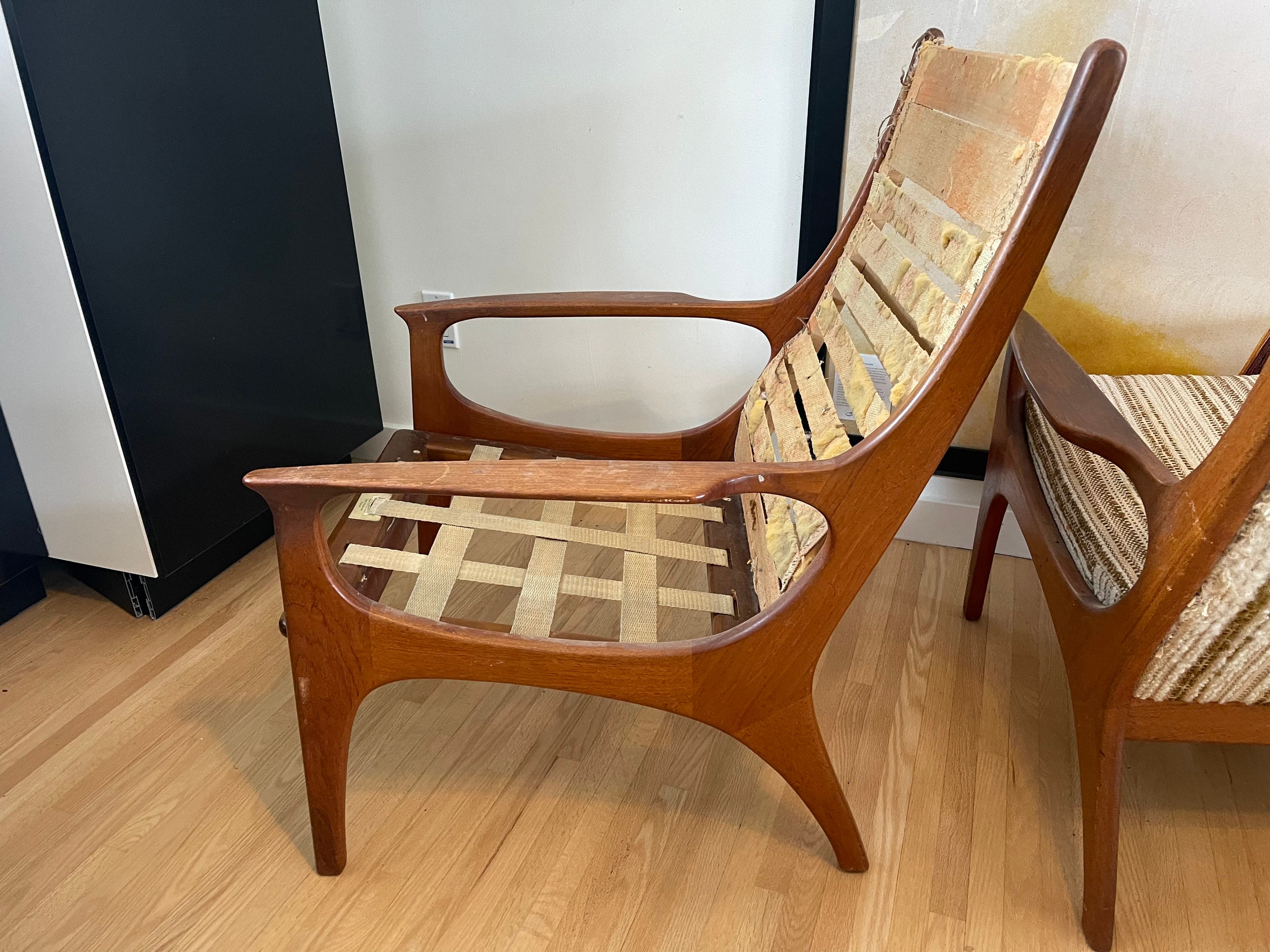 Pair of Mid Century Teak Armchairs by R Huber Free Shipping - Etsy
