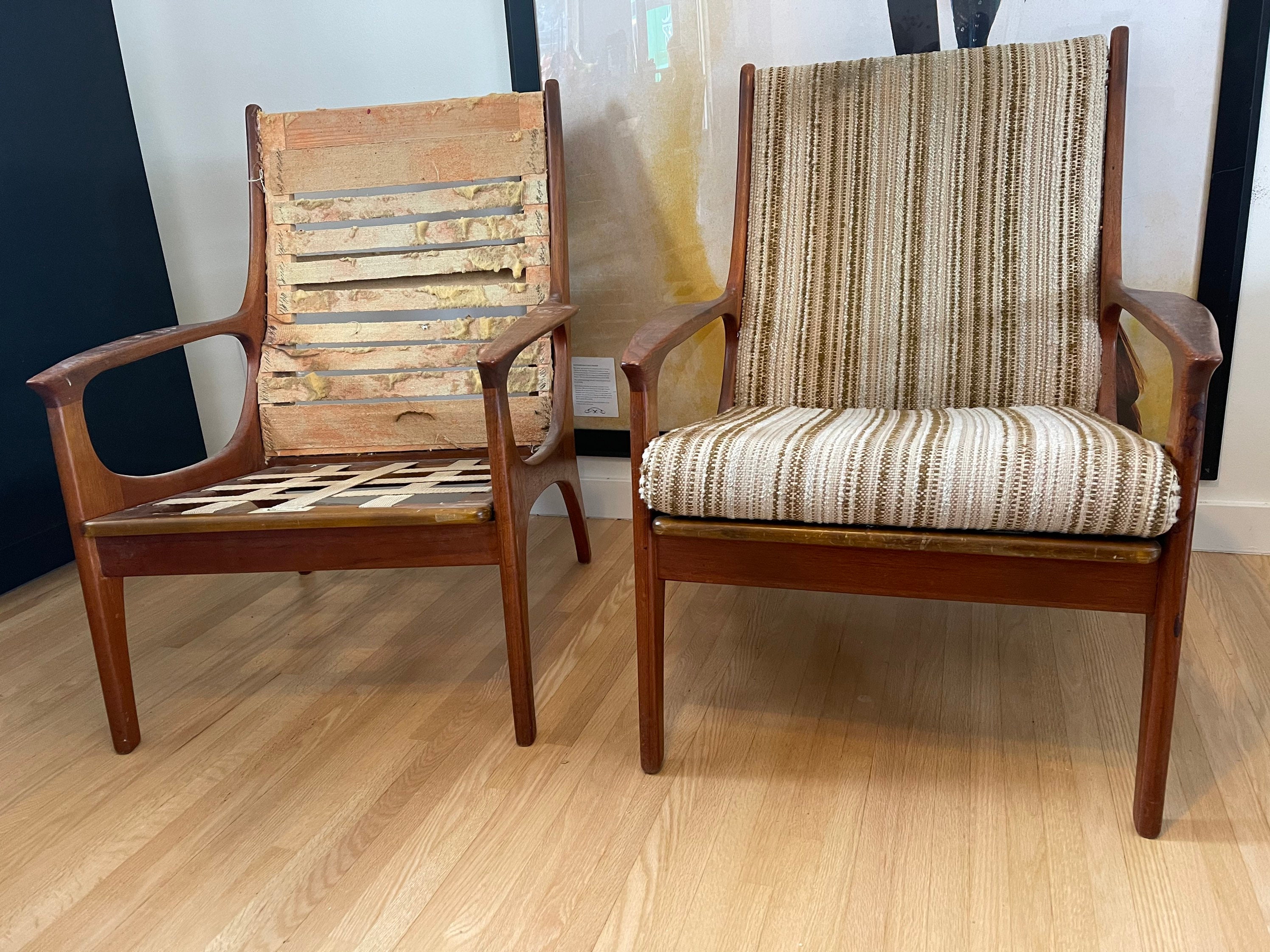 Pair of Mid Century Teak Armchairs by R Huber Free Shipping - Etsy