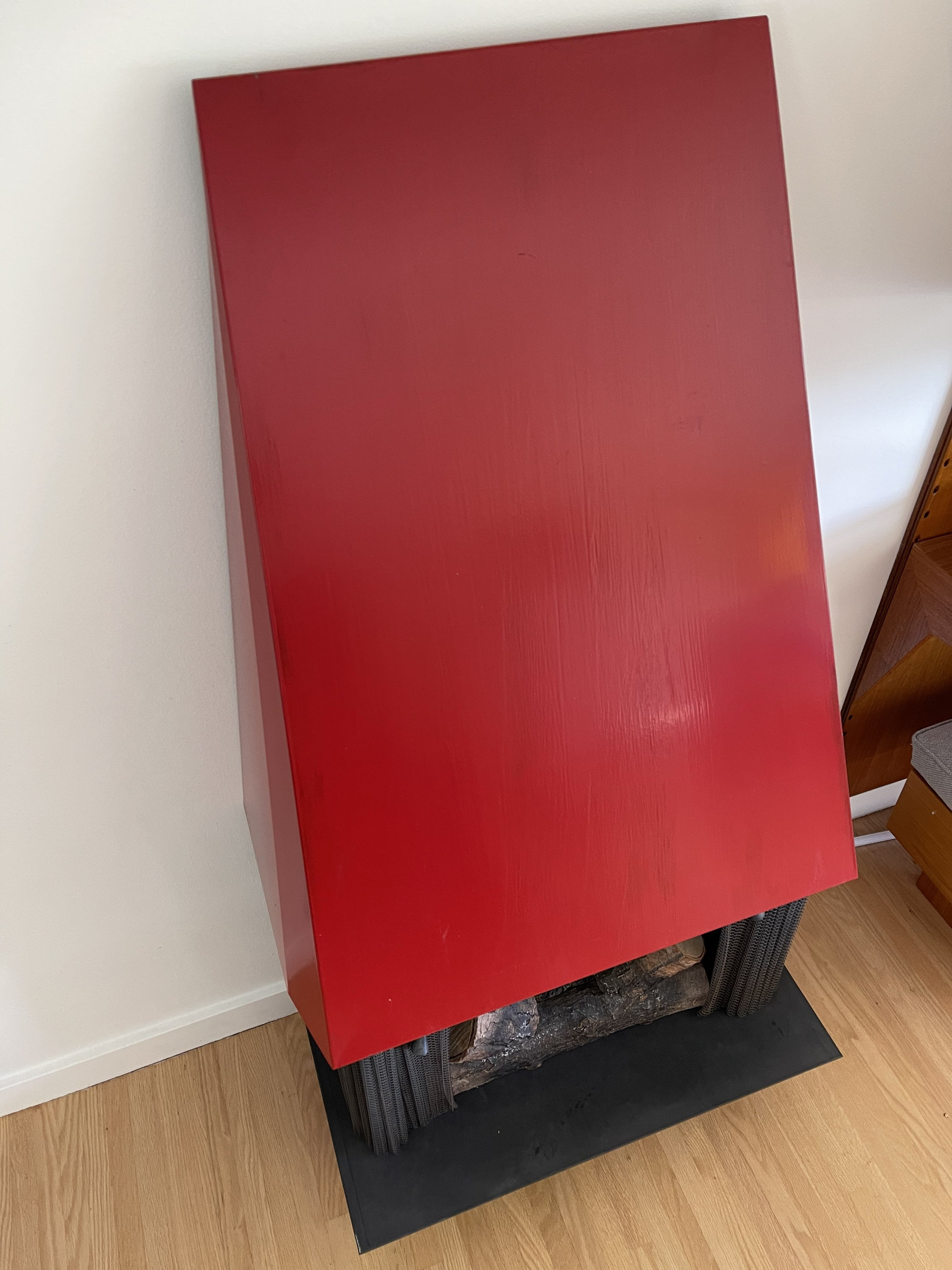 Mid Century Modern Vintage Freestanding Electric Fireplace in Red - Etsy
