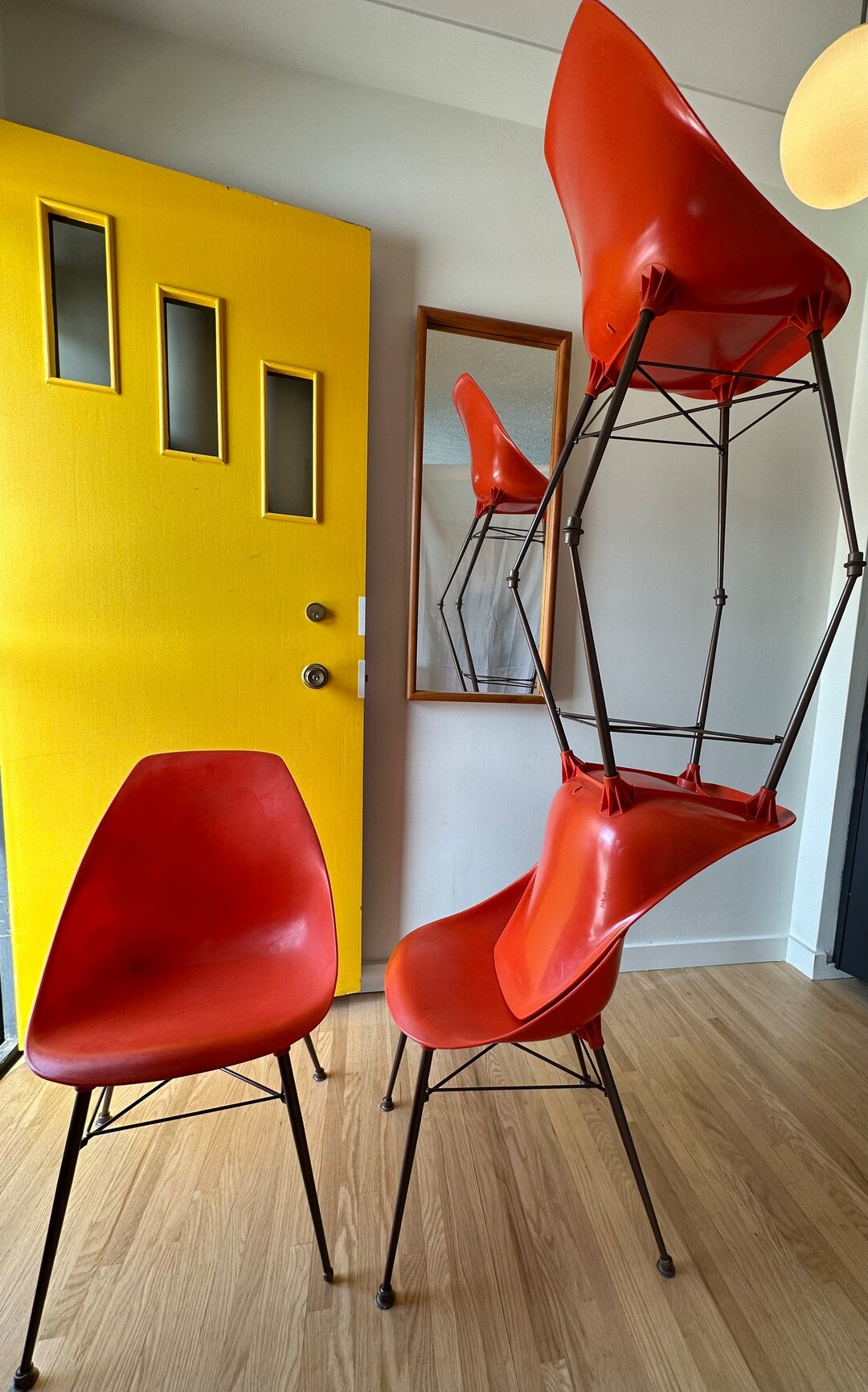 Mid Century Polypropylene Shell Chairs by Sam Avedon for Aladdin ...