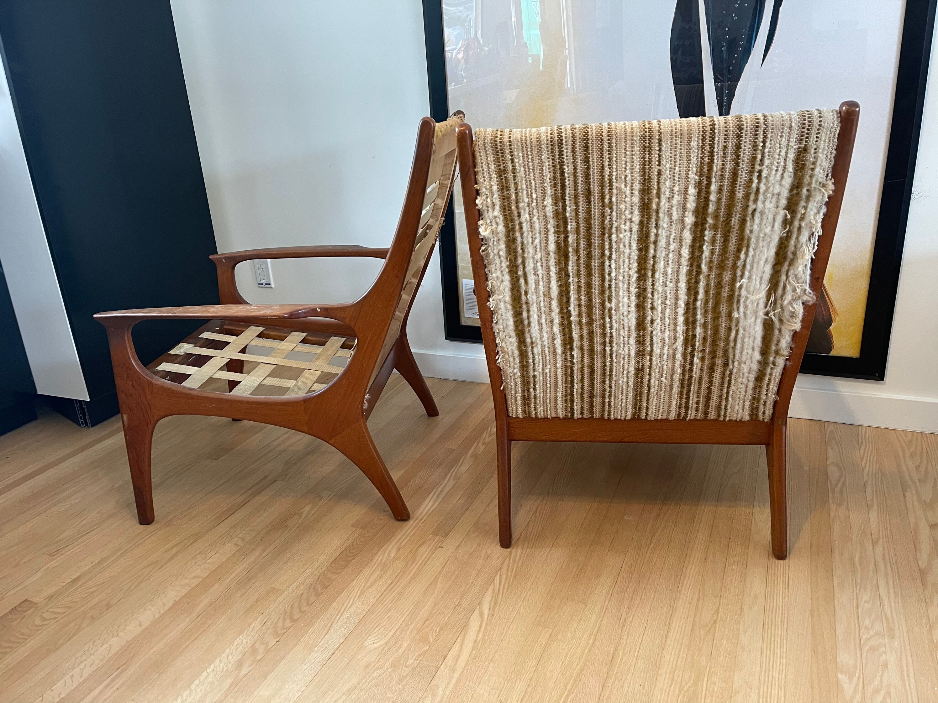 Pair of Mid Century Teak Armchairs by R Huber Free Shipping - Etsy