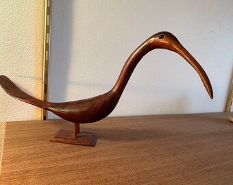 Vintage Figure of a Chinese Priest. Hand Carved Wooden Figure of a Monk ...