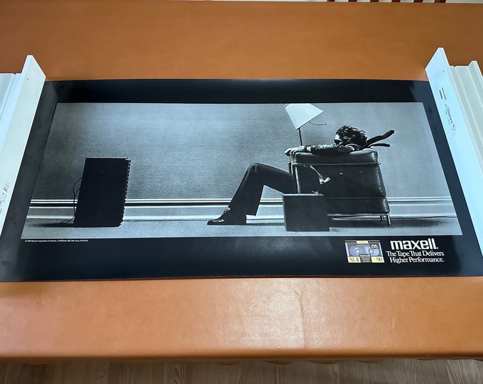 Maxell Original Poster 39x20 Blown Away Guy - Maxell the Tape That ...