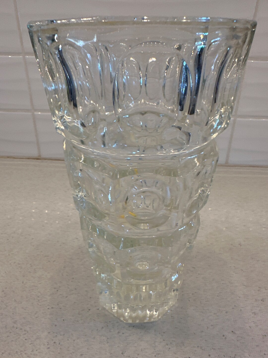 Vintage Josef Hoffman Style Art Deco Glass Vase - Etsy