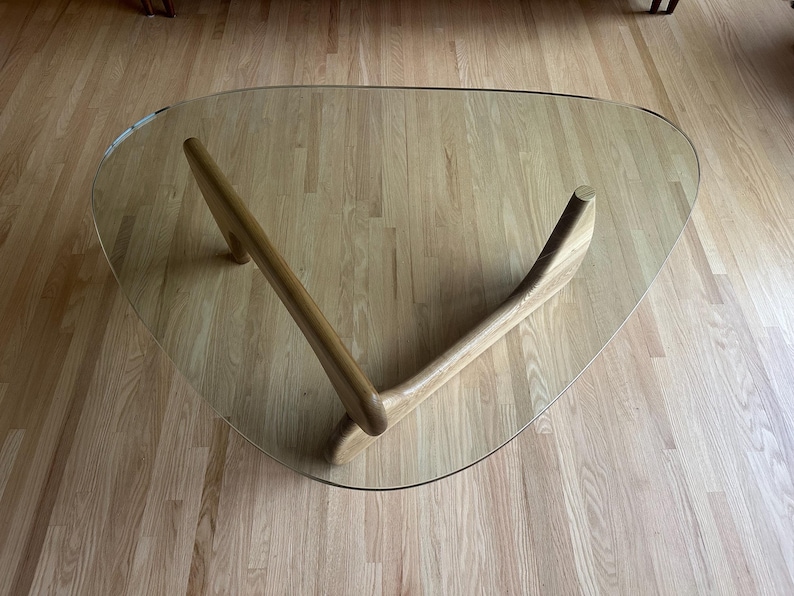 Vintage Noguchi Style Coffee Table in Sollid Wood White Oak - Etsy