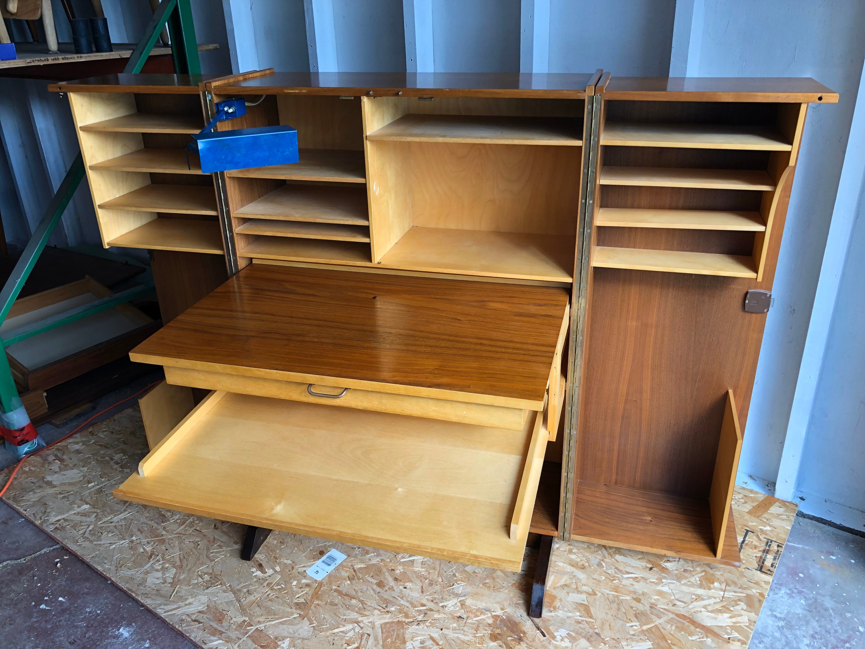 Teak Folding Box Desk With Lamp | Etsy Canada