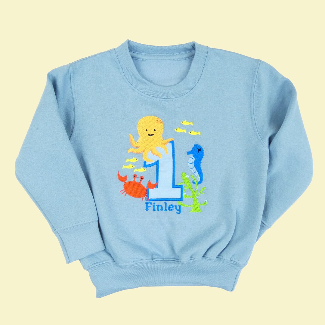 Under the Sea Underwater Personalised First Birthday Jumper - Etsy