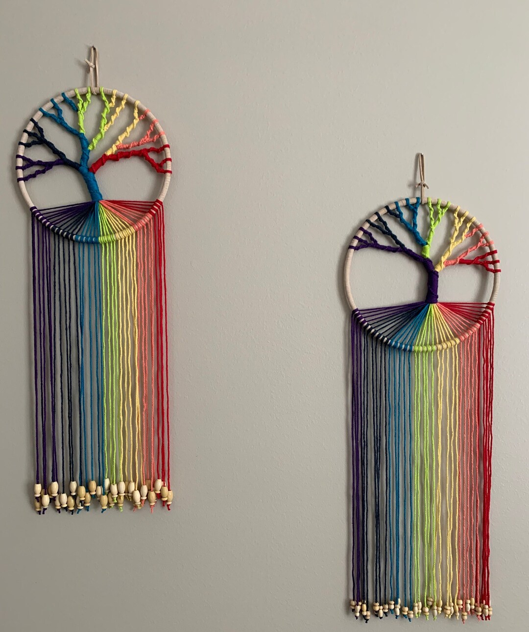 Macrame Tree of Life in Rainbow - Etsy