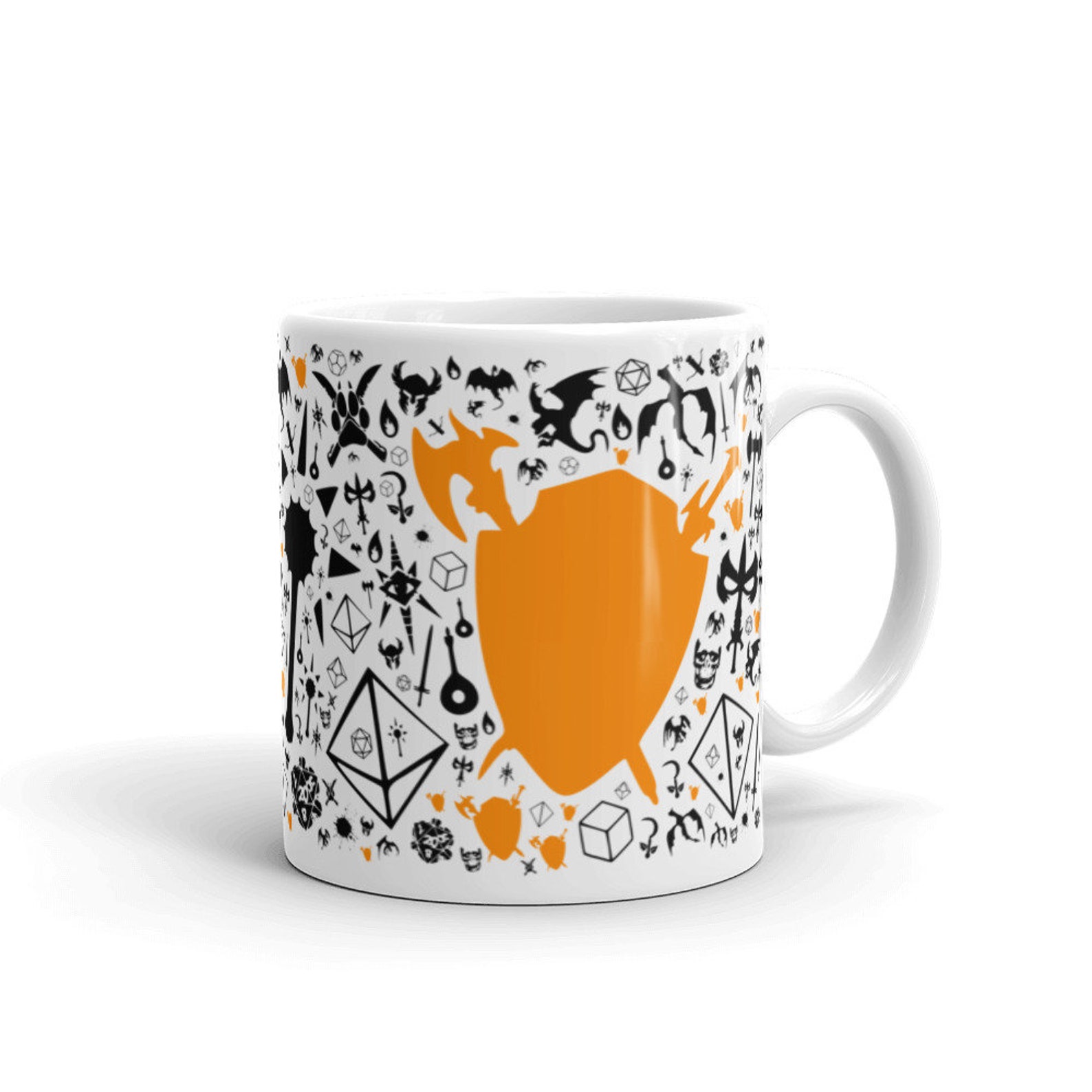 Dragons DND Black on White Fighter Icon Art Dungeons and - Etsy