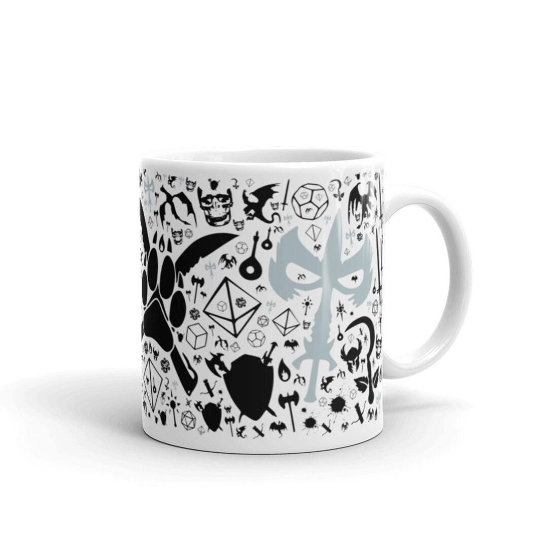 Dragons DND Black on White Rogue Icon Art Dungeons and - Etsy