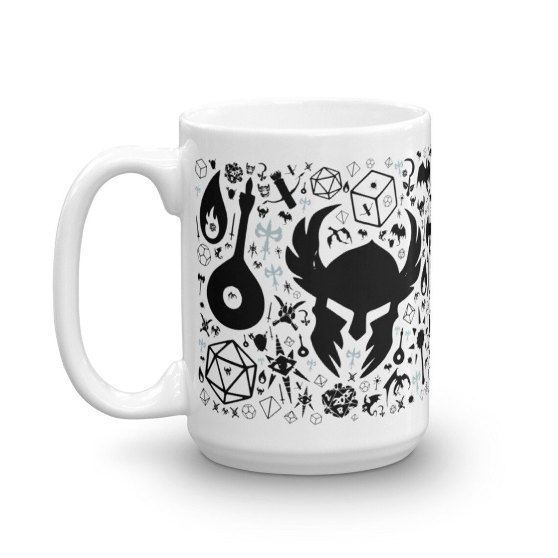 Dragons DND Black on White Rogue Icon Art Dungeons and | Etsy