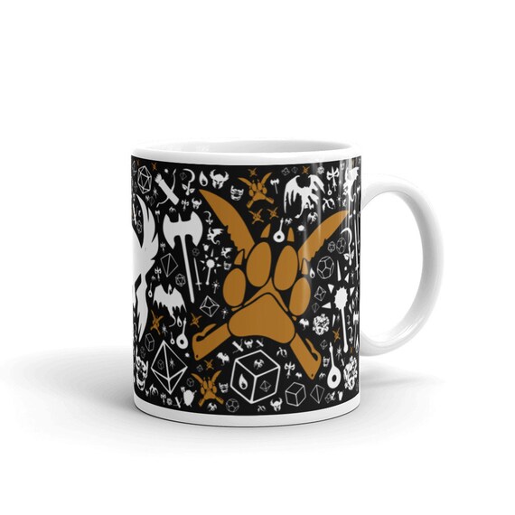 Dragons DND White on Black Ranger Icon Art Dungeons and - Etsy