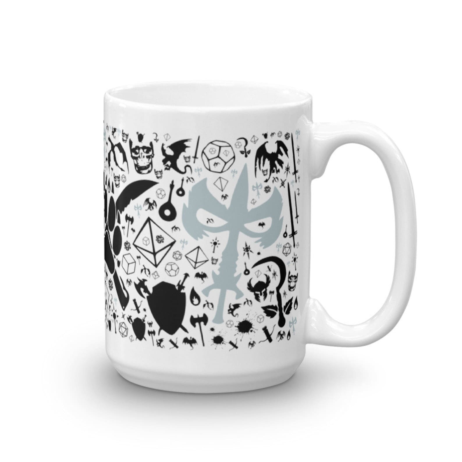 Dragons DND Black on White Rogue Icon Art Dungeons and - Etsy