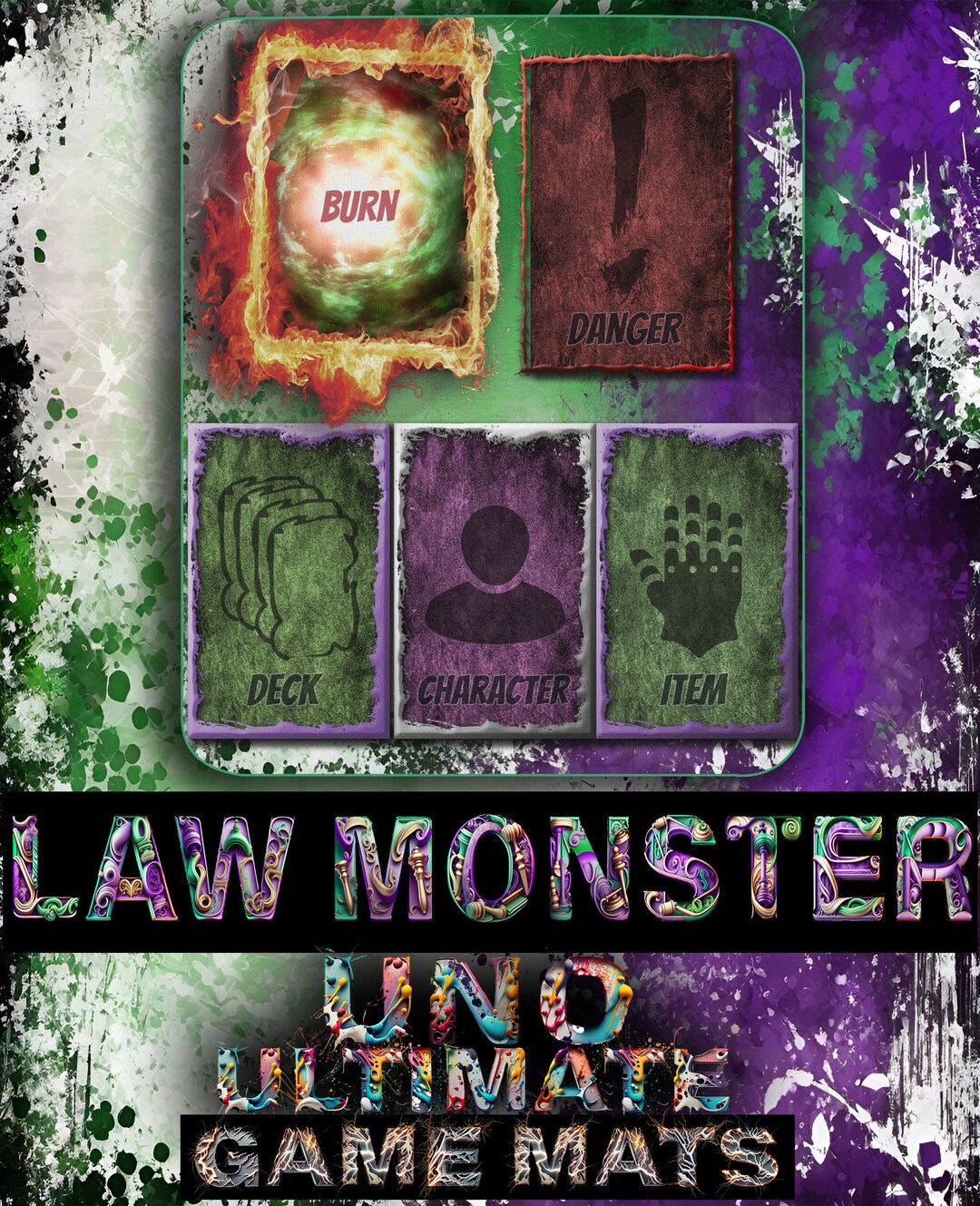 Ultimate Uno Marvel DC Custom Game Mats Card Board Foil Chase ...