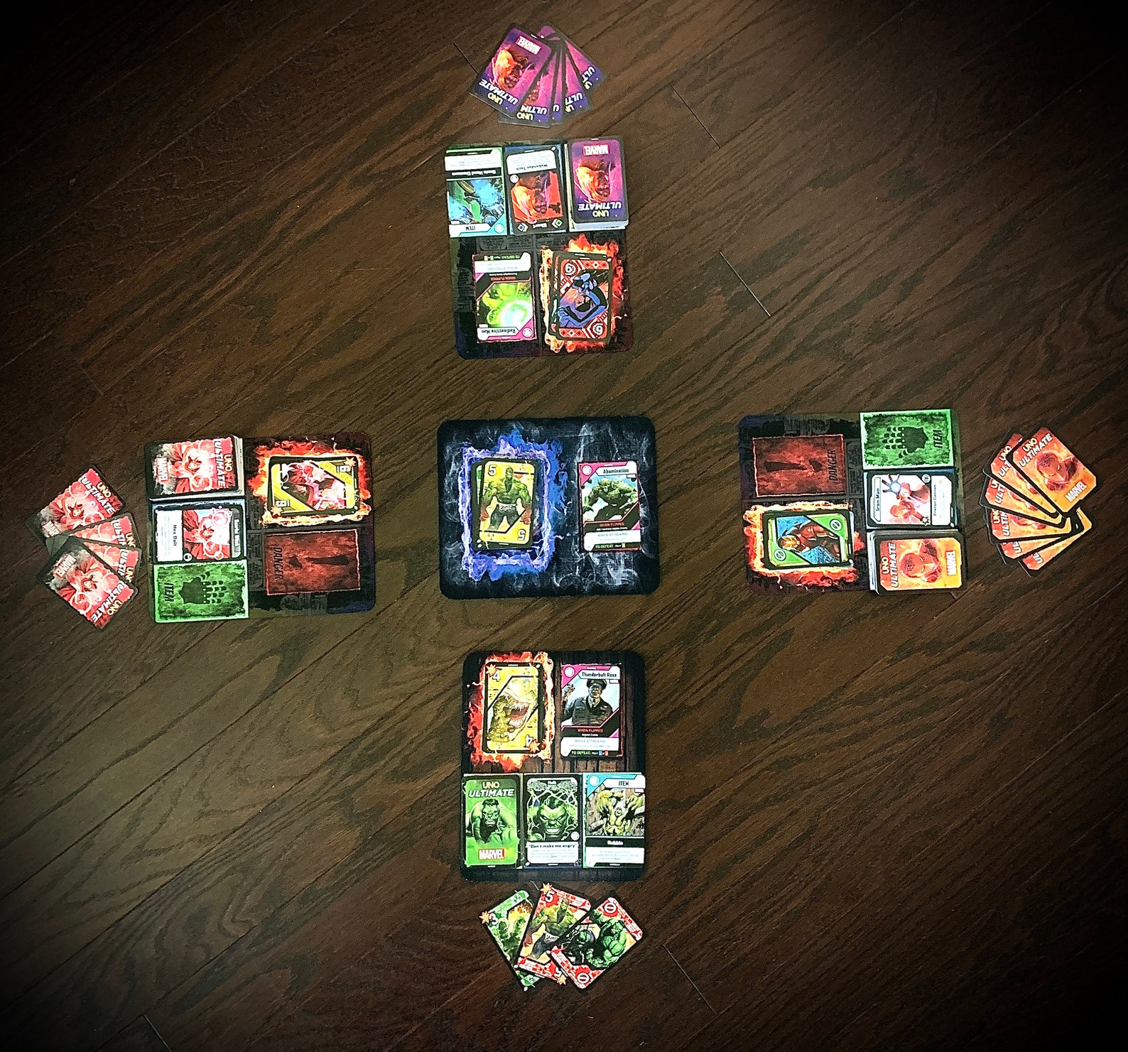 Ultimate Uno Marvel DC Custom Game Mats Card Board Foil Chase HARQUINN ...